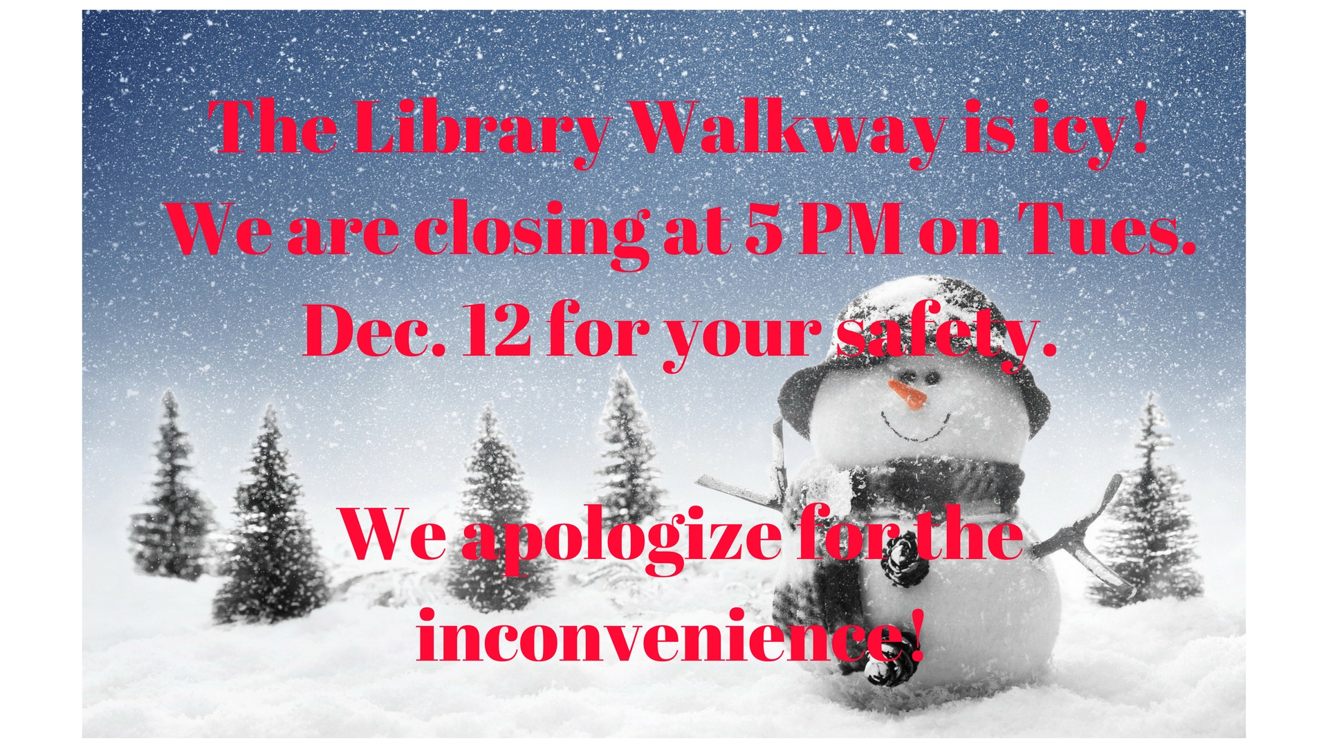 early closing – Langdon Library